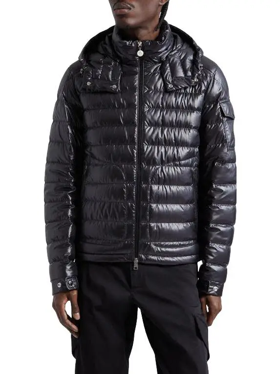 Moncler Lauros Recycled Polyester Down Jacket - Black