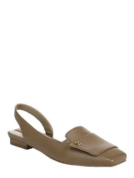 Franco Sarto Teagan Leather Slingback Flats - Driftwood