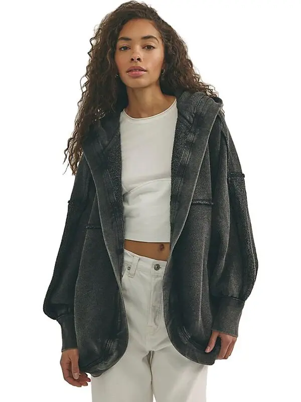 Free People We The Free Forever Yours Cardigan - Washed Black