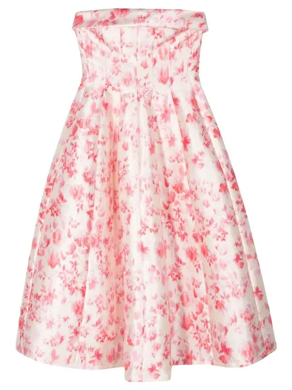 Philosophy Di Lorenzo Serafini Floral-print Midi Dress - Neutrals