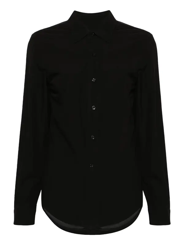 R13 Organza-panel Cotton Shirt - Black