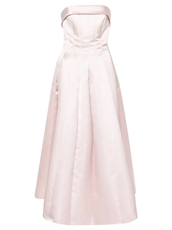 Philosophy Di Lorenzo Serafini Strapless Satin Midi Dress - Pink