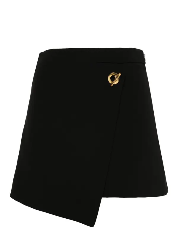 Moschino Logo-engraved Skorts - Black