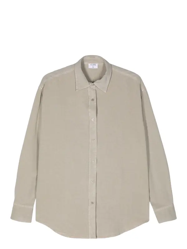 Filippa K Twill Lyocell Shirt - Grey