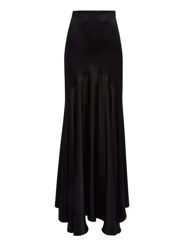 Nina Ricci Satin Mermaid Maxi Skirt - Black
