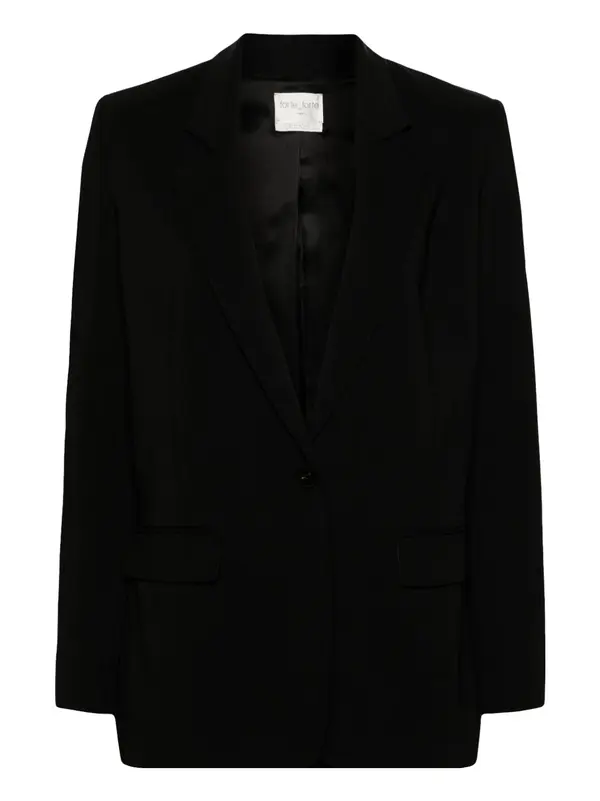 FORTE_FORTE Tailored Single-breasted Blazer - Black