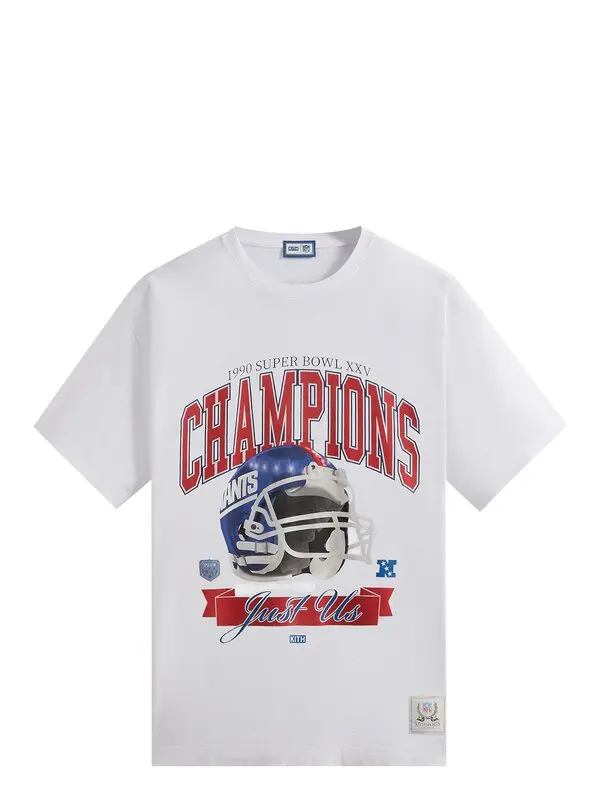 Kith For The Nfl: Giants Superbowl Vintage Tee - White