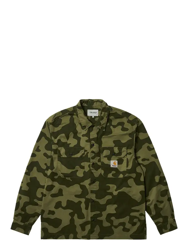 Carhartt Work In Progress X Palace Long-sleeve Master Shirt 'dollar Camo - Green