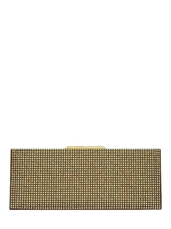 Saint Laurent Clutch - Astres Silk Satin And Crystals/gold