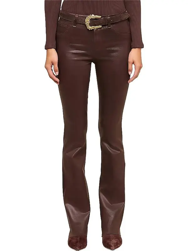 L'Agence Ruth High Rise Straight Jeans - Dark Java
