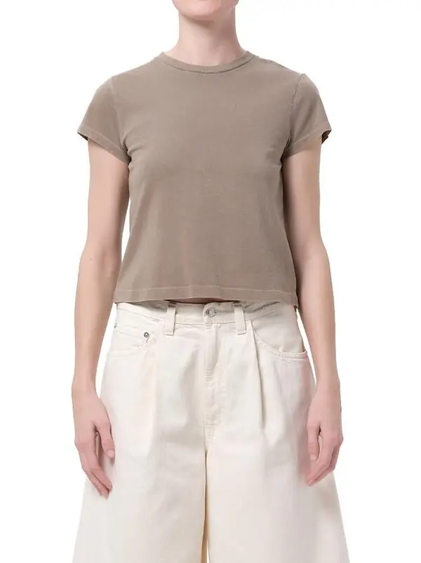 AGOLDE Adine Cotton Shrunken Tee - Trail