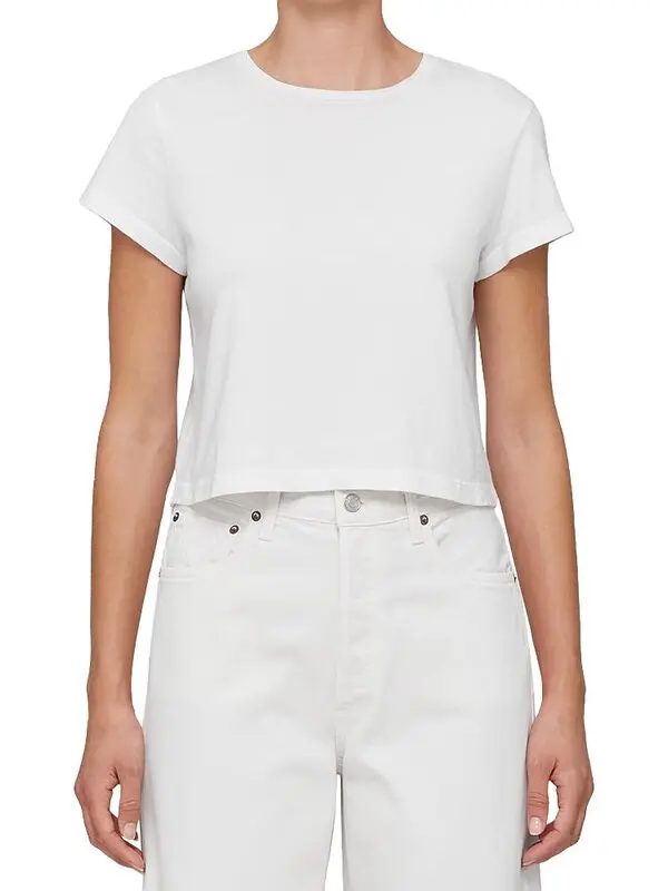 AGOLDE Adine Cotton Shrunken Tee - White