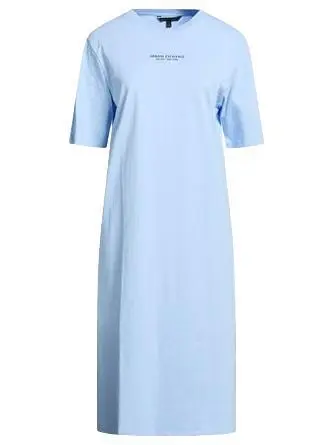 Armani Exchange Midi Light Cotton T-shirt Dress - Blue
