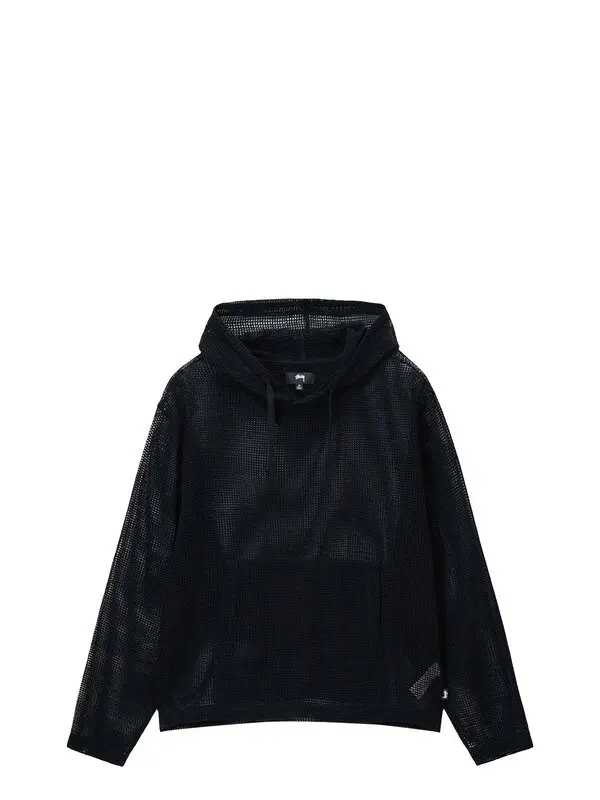 StÜssy Cotton Mesh Hoodie - Black