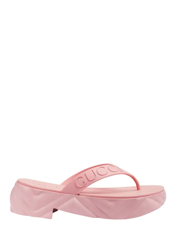 Gucci Thong Platform Sandals - Pink