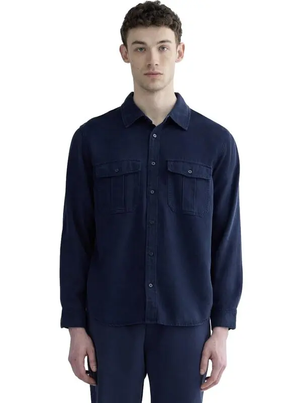 Everlane Utility Shirt Jacket, Buttersoft Size - Navy