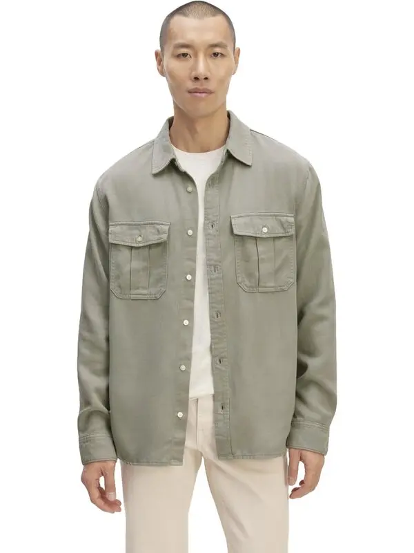 Everlane Utility Shirt Jacket, Buttersoft Size - Sage Green
