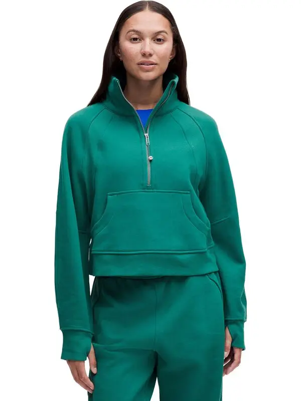 Lululemon Scuba Oversized Funnel-neck Half Zip - Teal Lagoon