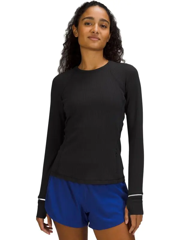 Lululemon It's Rulu Ribbed Long-sleeve Shirt - Black
