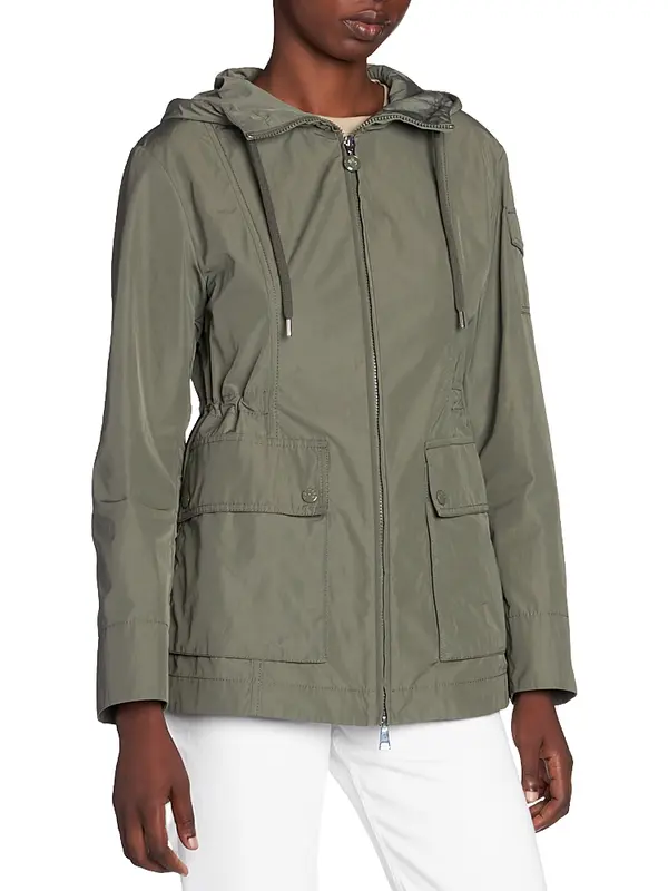 Moncler Leandro Short Parka Jacket - Dark Grey