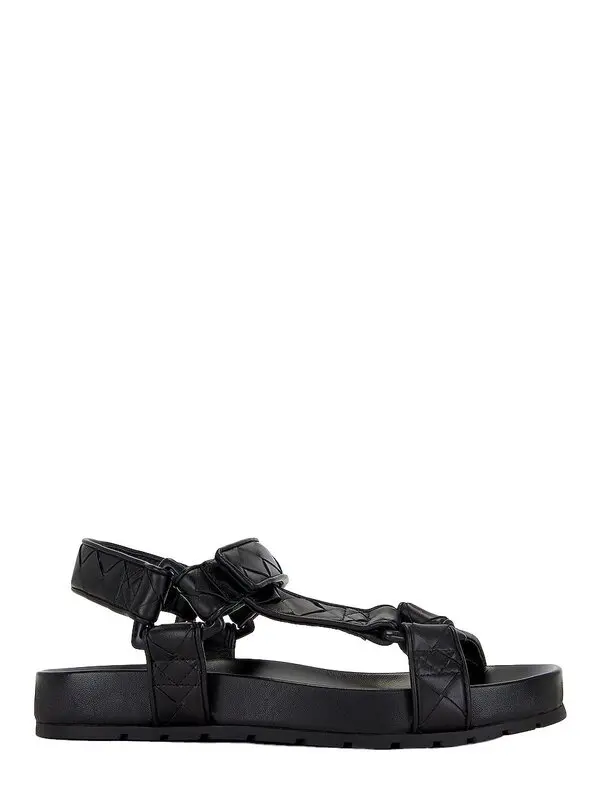 Bottega Veneta Trip Flat Sandal - Black