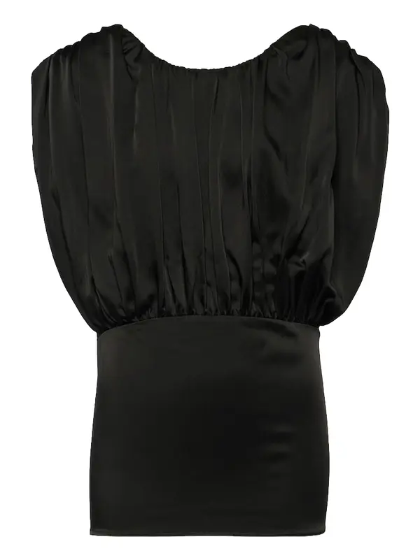 JIL SANDER Satin Top - Black