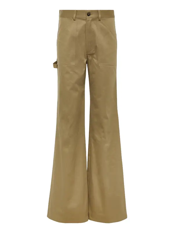 NILI LOTAN Quentin High-rise Flared Pants - Beige