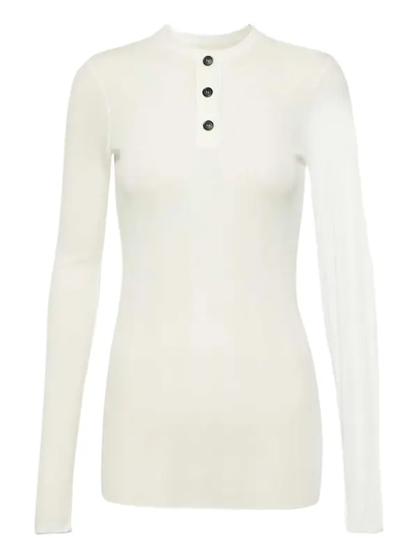 Khaite Byron Cotton-blend Jersey Top - White