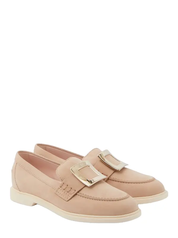 ROGER VIVIER Summer Suede Loafers - Neutrals