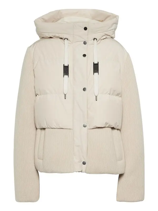 Brunello Cucinelli Hooded Down Jacket - White