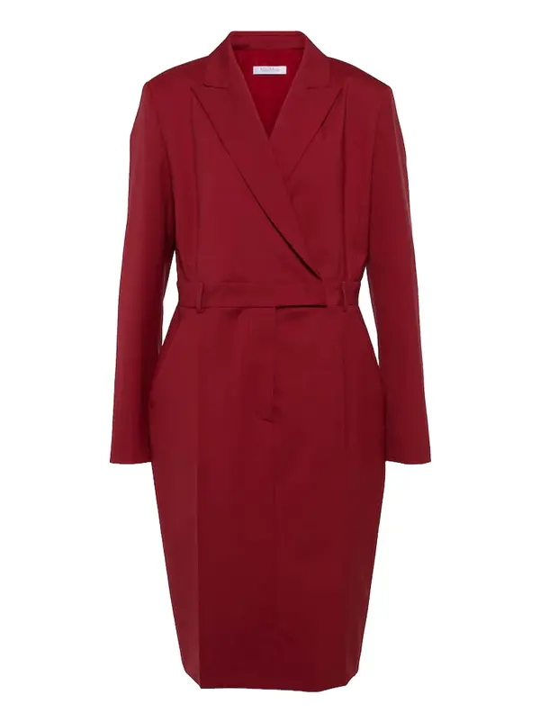 Max Mara Odessa Wool Blazer Minidress - Red