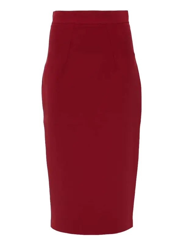 Safiyaa Hokoku Pencil Skirt - Red