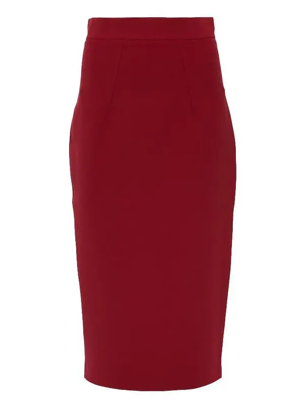 Safiyaa Hokoku Pencil Skirt - Red