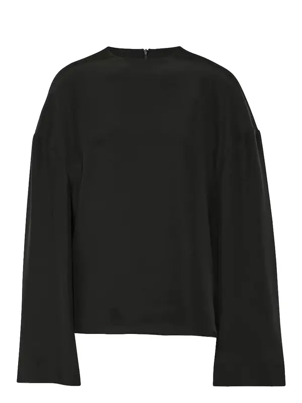 FFORME Ana Silk Cady Blouse - Black