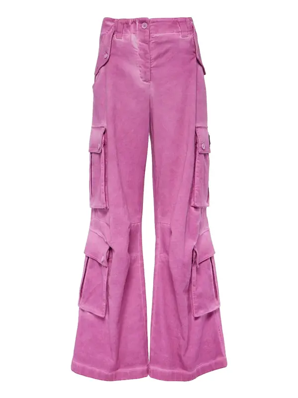 Dolce & Gabbana Mid-rise Flared Cargo Pants - Pink