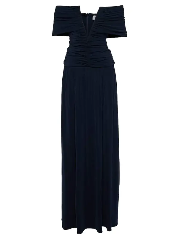 Magda Butrym Off-shoulder Midi Dress - Blue