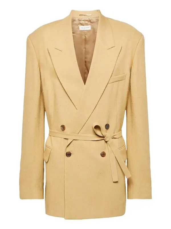 Dries Van Noten Bishop Bis Belted Blazer - Brown