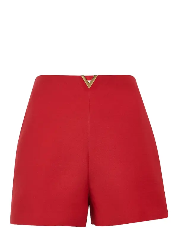 Valentino Garavani Crêpe Couture High-rise Shorts - Red