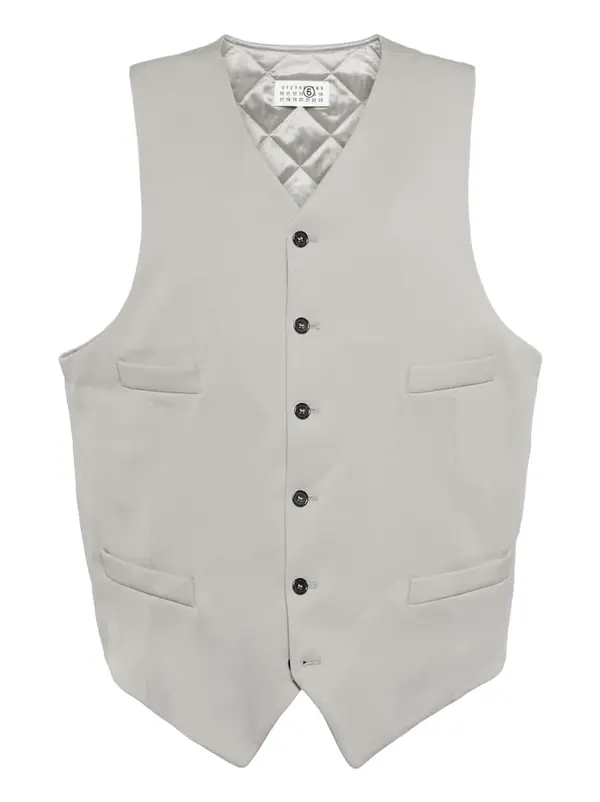 MAISON MARGIELA Oversized Wool-blend Vest - Neutrals