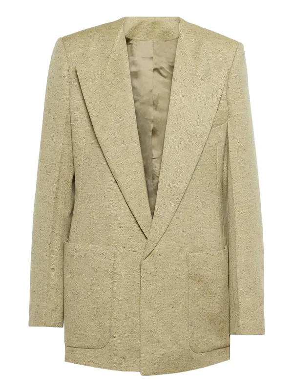 Victoria Beckham Single-breasted Wool-blend Blazer - Green