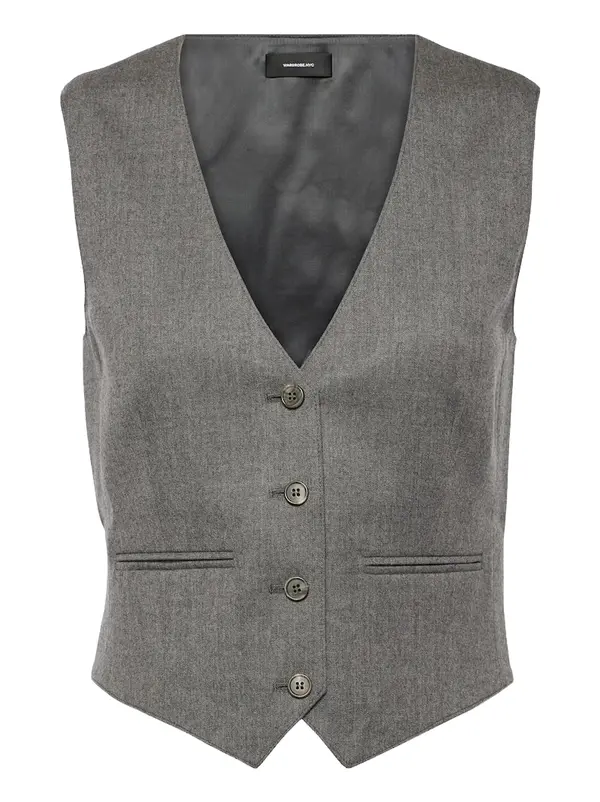Wardrobe.NYC Single-breasted Vest - Black