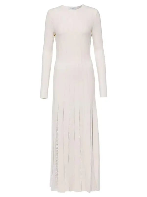 Gabriela Hearst Walsh Pleated Midi Dress - White