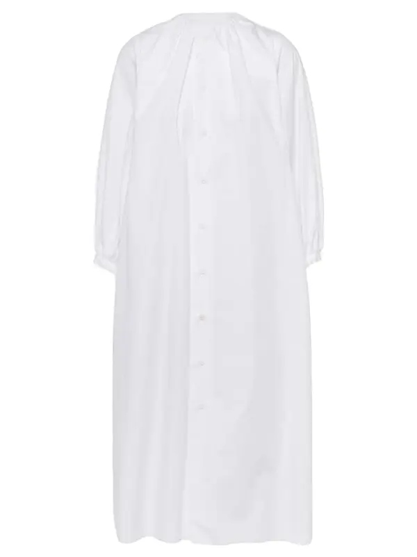 MAISON MARGIELA Cotton Poplin Midi Shirt Dress - White
