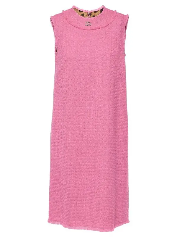 Dolce & Gabbana Dg Tweed Minidress - Pink