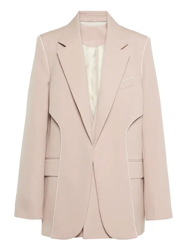 Victoria Beckham Asymmetric Wool-blend Blazer - Pink
