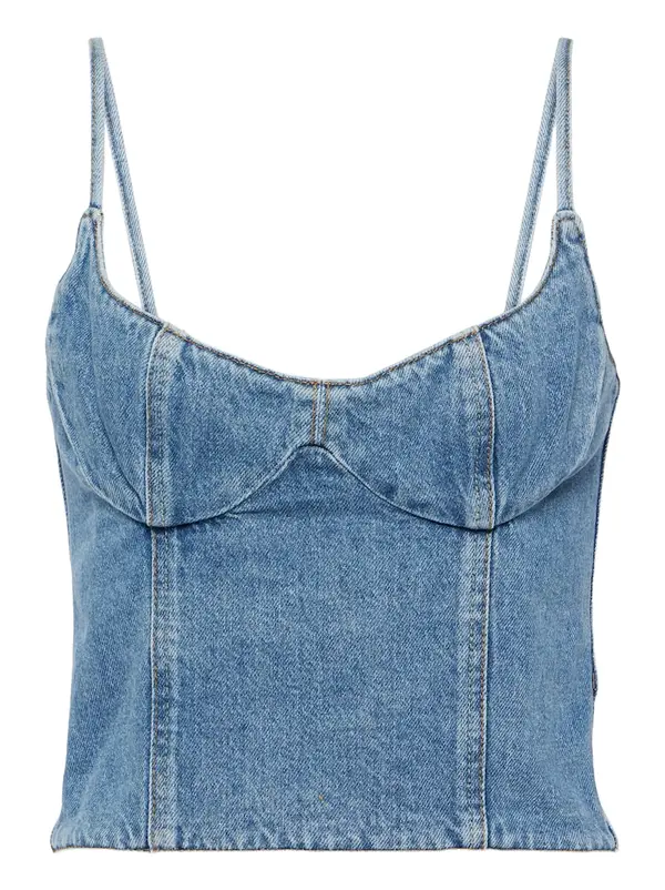 Magda Butrym Denim Bustier - Blue