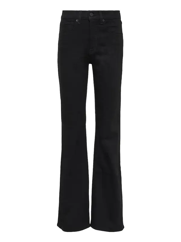NILI LOTAN Celia High-rise Bootcut Jeans - Black