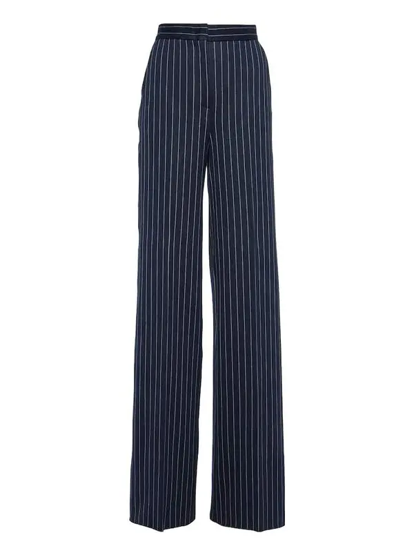 Max Mara Benito Pinstripe Palazzo Pants - Multicoloured