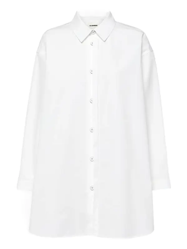 JIL SANDER Cotton Poplin Button-down Shirt - Pink