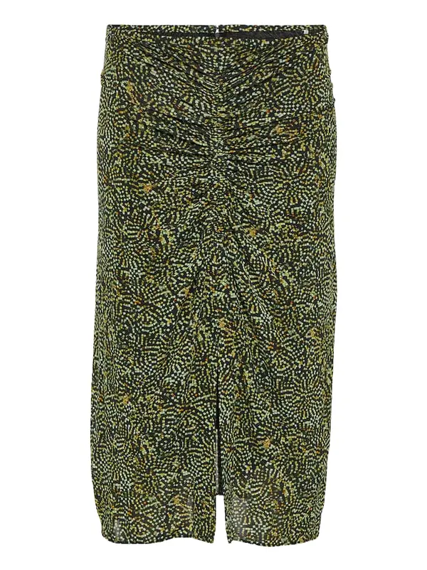 Isabel Marant Draped Jersey Midi Skirt - Multicoloured